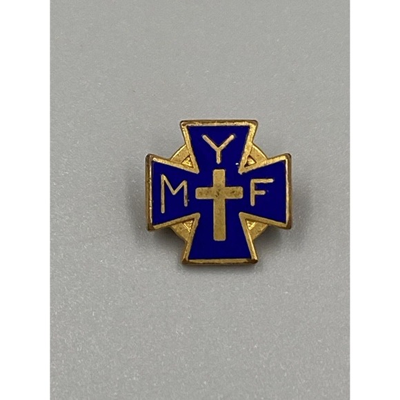 Jewelry | Vintage Myf Cross Methodist Youth Fellowship Blue Gold ...
